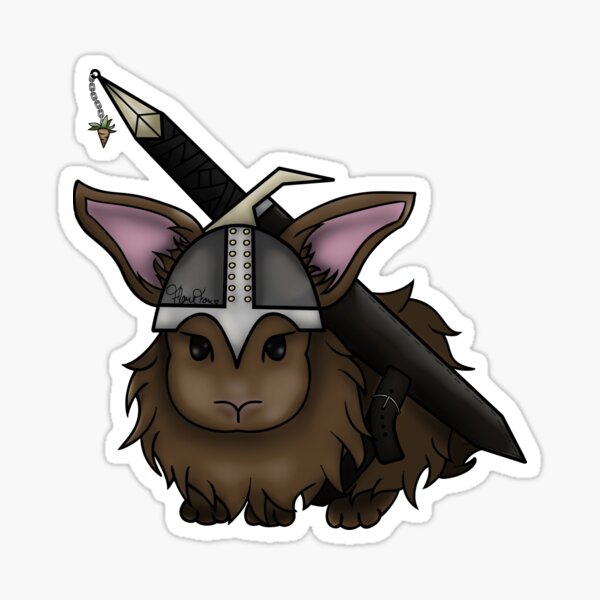 "Warrior Bun (New)" Sticker by Flarefox | Redbubble