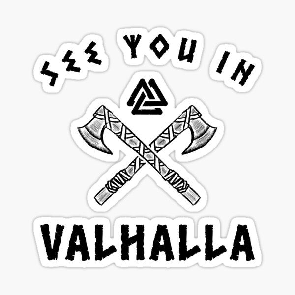 "Vikings Valhalla" Sticker by SvartInk | Redbubble
