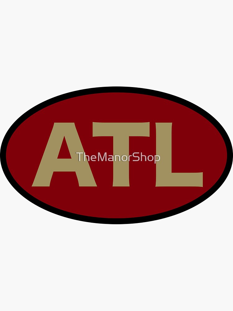 "Atlanta Oval (Five Stripes)" Sticker by TheManorShop | Redbubble
