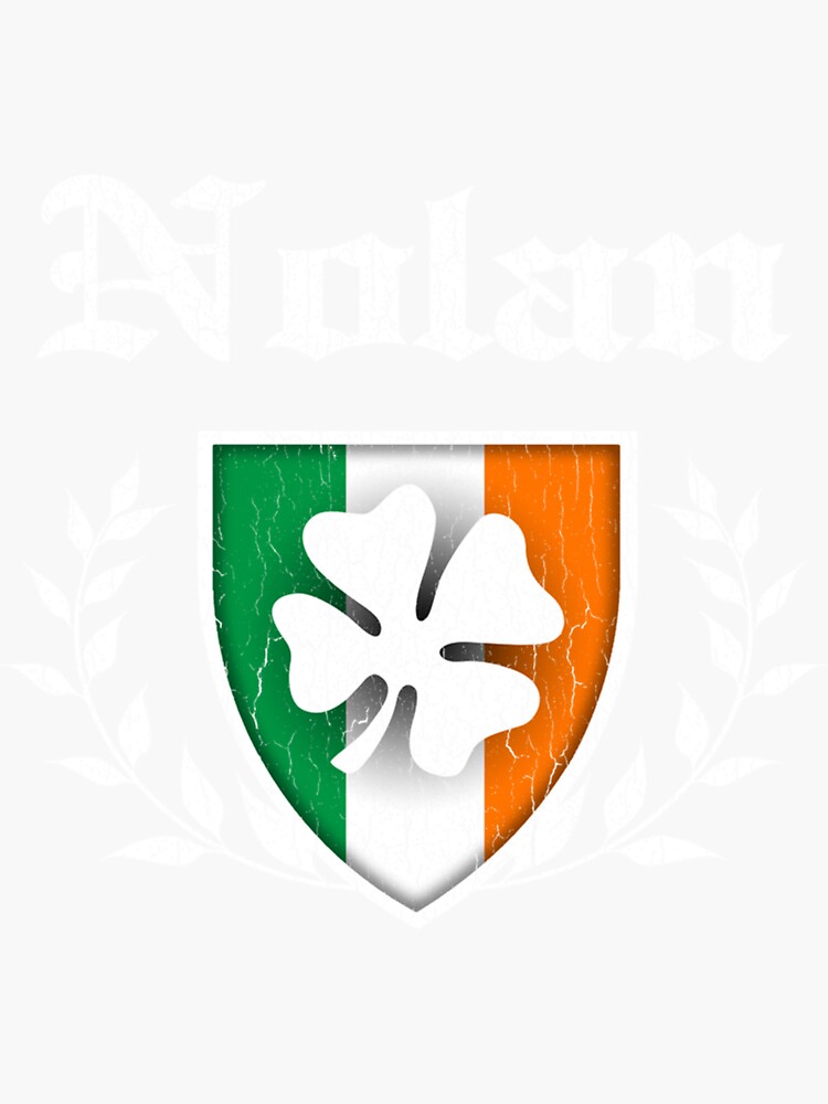 "Nolan Family Shamrock Crest (vintage distressed) " Sticker for Sale by ...