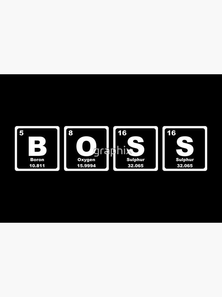 "Boss - Periodic Table" Poster for Sale by graphix | Redbubble