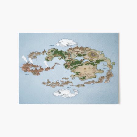 "AVATAR the Last Airbender full color detailed map" Art Board Print for ...