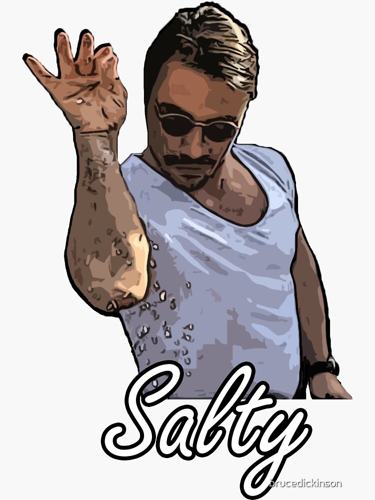 "Salt Bae Meme Salty" Sticker for Sale by brucedickinson | Redbubble