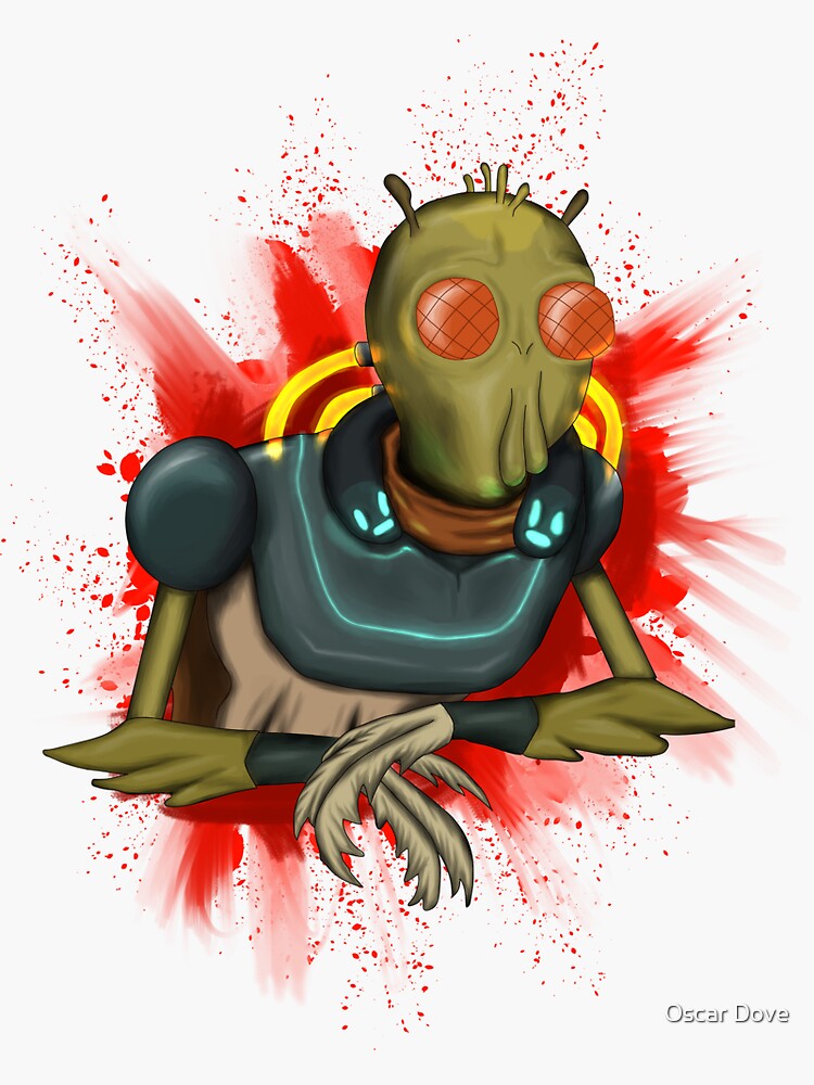 "Krombopulos Michael" Sticker for Sale by Oscar Dove | Redbubble