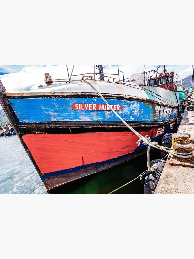 "Red and blue boat" Poster for Sale by Synprop | Redbubble
