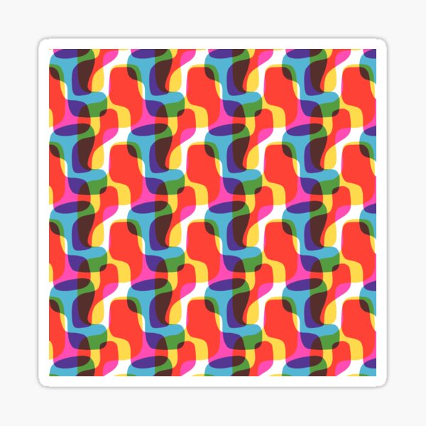 "Retro repeat" Sticker for Sale by okali | Redbubble