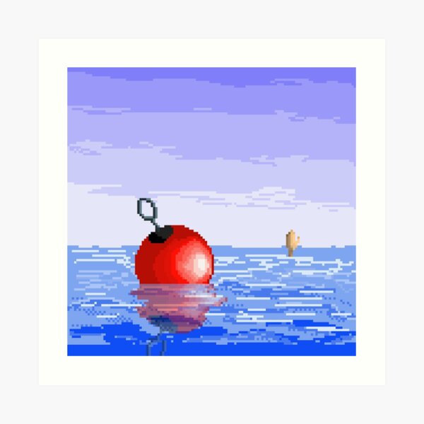 "Buoy on the Sea Pixel Art" Art Print for Sale by Pixelofpaper | Redbubble