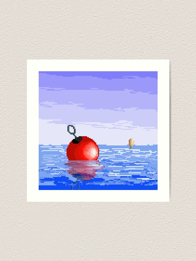 "Buoy on the Sea Pixel Art" Art Print for Sale by Pixelofpaper | Redbubble