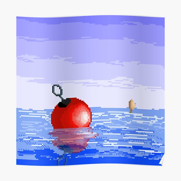 "Buoy on the Sea Pixel Art" Poster for Sale by Pixelofpaper | Redbubble