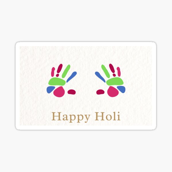 "Happy Holi - Colourful Handprints" Sticker for Sale by SimplySimpleOrg ...