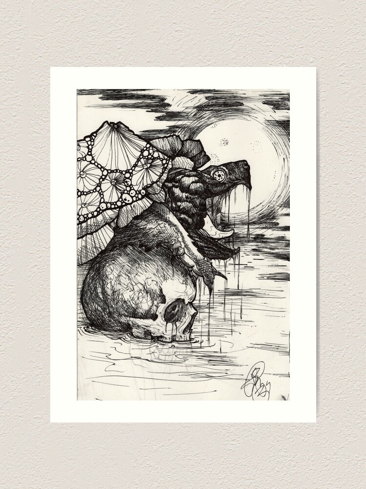 "snapping turtle pen and ink" Art Print for Sale by resonanteye | Redbubble