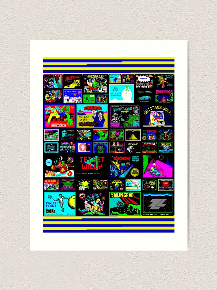 "ZX Spectrum Game Loading Screens Part I" Art Print for Sale by ...