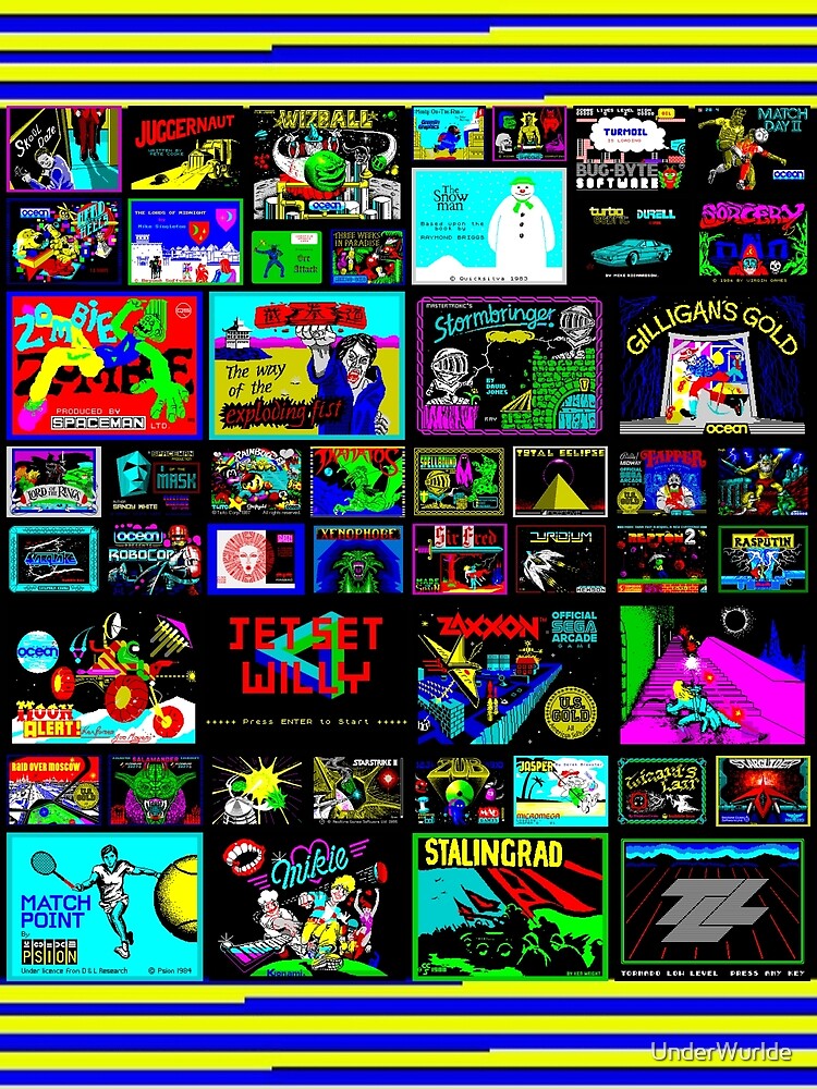 "ZX Spectrum Game Loading Screens Part I" Canvas Print for Sale by UnderWurlde | Redbubble