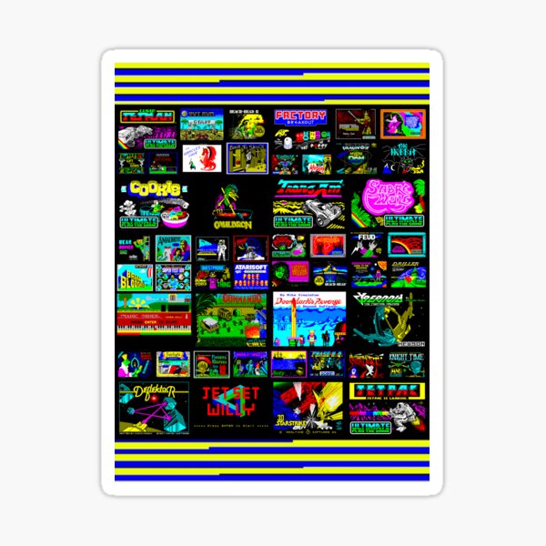 "ZX Spectrum Game Loading Screens Part II" Sticker for Sale by ...