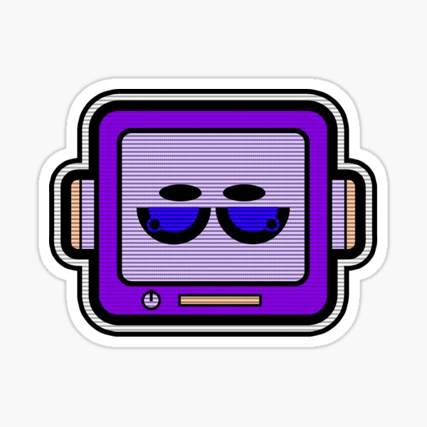 "Purple Tv Sticker" Sticker by akarionline | Redbubble