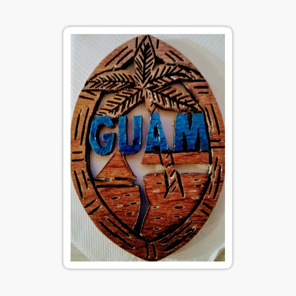 "Guam, Seal, FMG6966, WOODEN CUT-OUTS" Sticker by FMG6966 | Redbubble