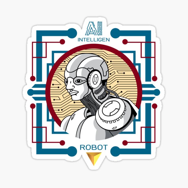 "AI INTELLIGENCE ROBOT" Sticker for Sale by unigoimage | Redbubble