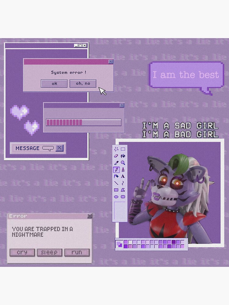 "Roxy fnaf" Sticker for Sale by Pandabear03 | Redbubble