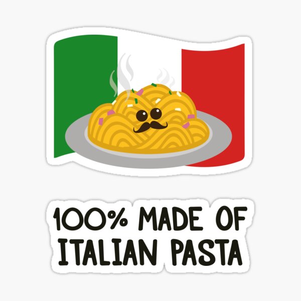 "Italian Flag Colors Pasta | Funny Gift Ideas | Italy Meme" Sticker for ...