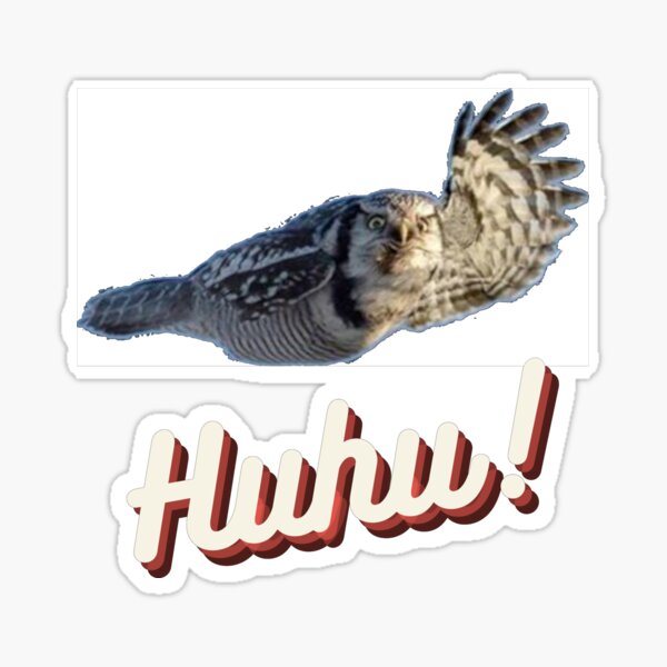 "Say Huhu Uhu!" Sticker for Sale by crispyde | Redbubble