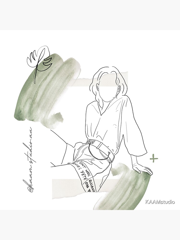 "Faceless line drawing " Sticker by KAAMstudio | Redbubble