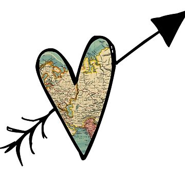 "Travel Heart" Sticker for Sale by arabelluhh | Redbubble