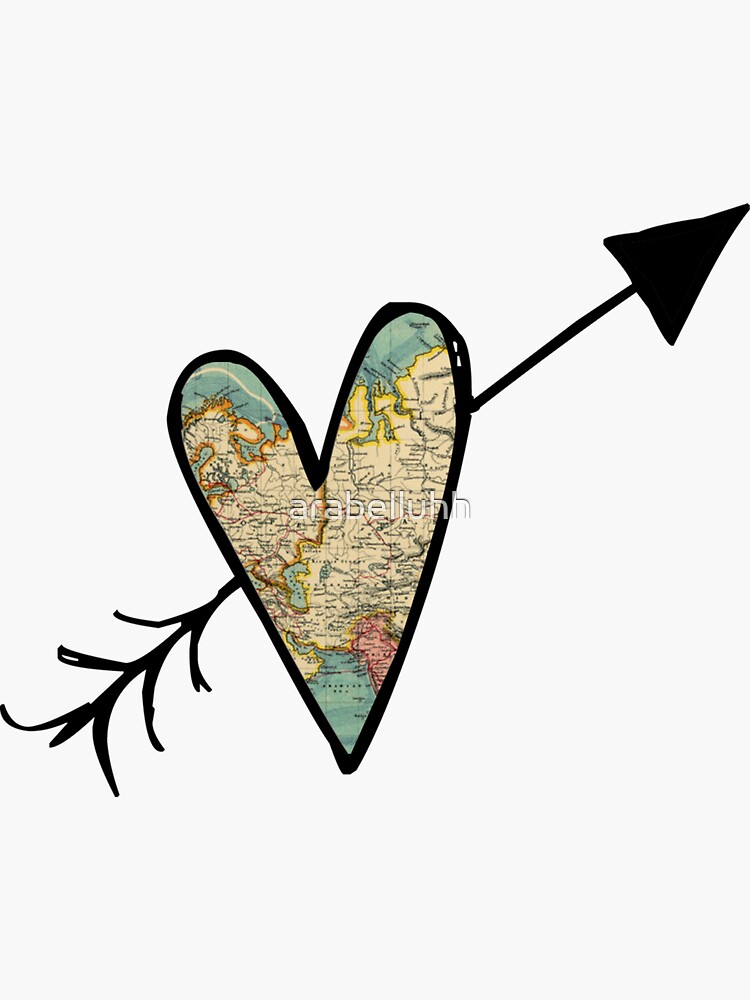 "Travel Heart" Sticker for Sale by arabelluhh | Redbubble