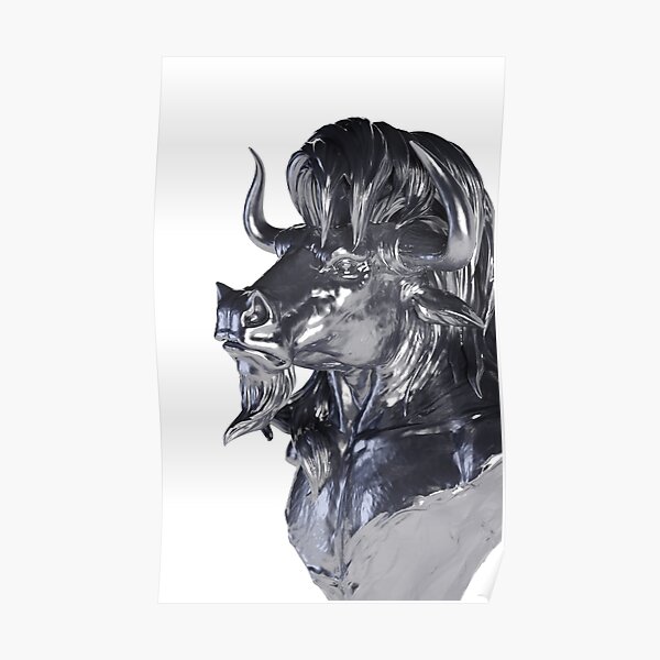 "Minotaur Metallic" Poster for Sale by ZeroEightOne | Redbubble