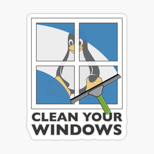 "Clean Your Windows" Sticker for Sale by code-x-tees | Redbubble