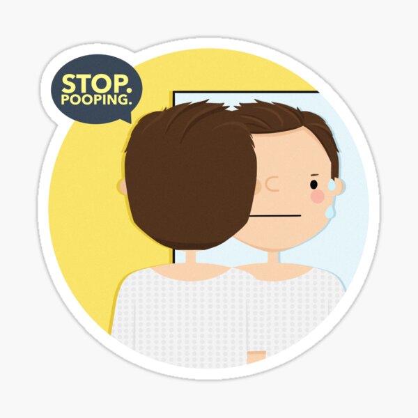 "Parks and Rec “Stop Pooping”" Sticker by cutermelon | Redbubble
