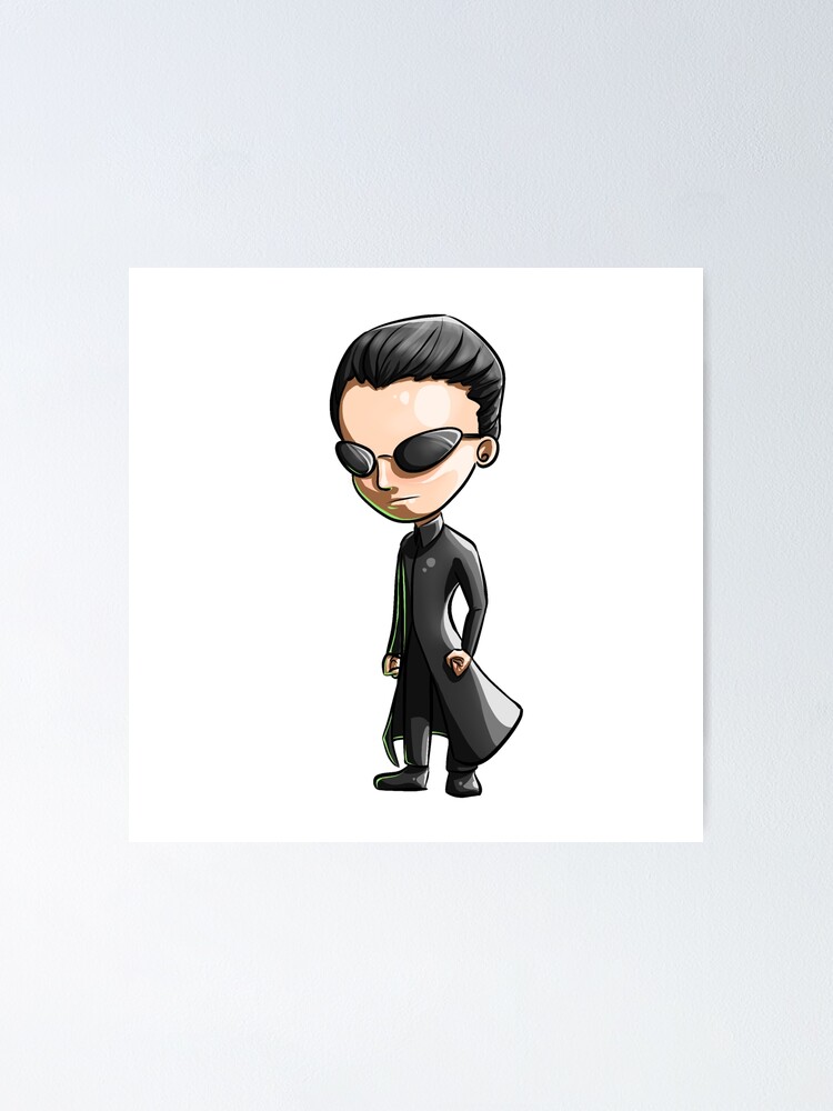 "Chibi Neo - Matrix" Poster for Sale by aziliart | Redbubble