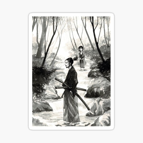 "Miyamoto Musashi 2" Sticker for Sale by Artrocity | Redbubble