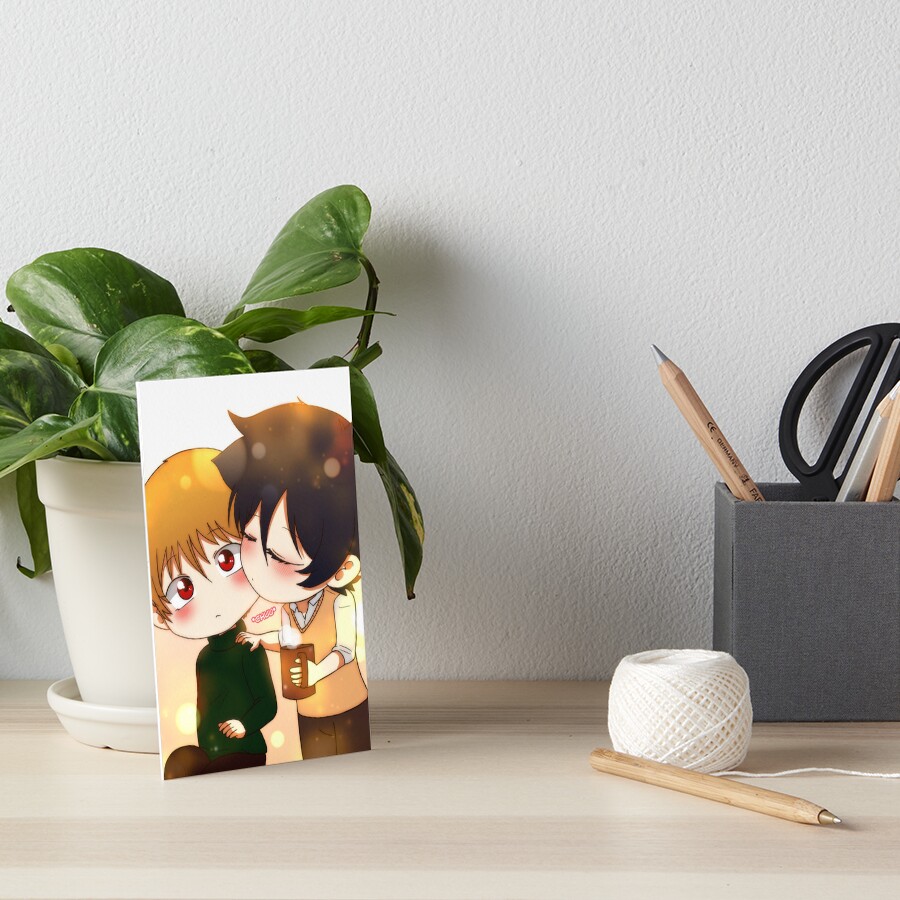 "WEBTOON QUALITY CONTENT BL cute chibi kiss " Art Board Print by ...