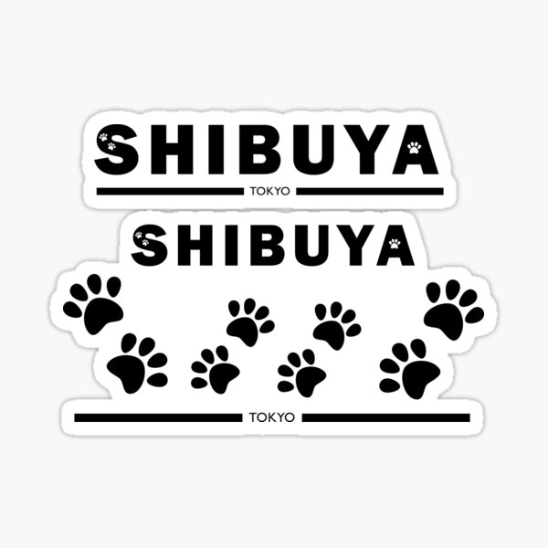 "Shibuya with footprints of Hachiko BLACK" Sticker for Sale by ...