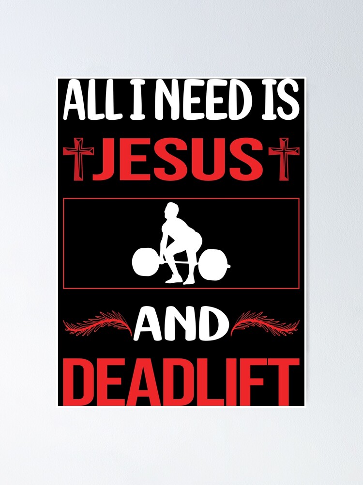 "Funny Jesus Deadlift" Poster for Sale by DougPoulos | Redbubble