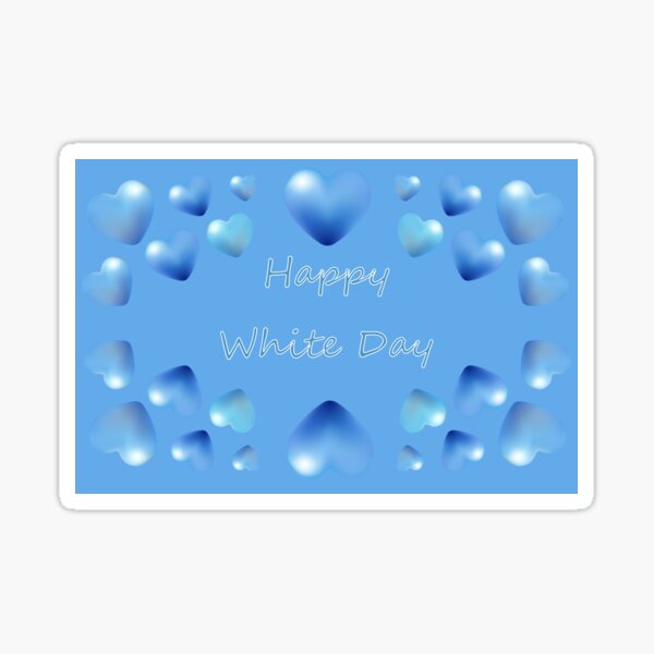 "happy white day" Sticker by BelitaArt | Redbubble