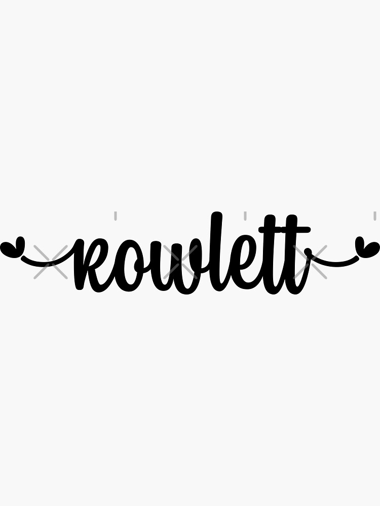 "Rowlett Texas Beautiful Cute Heart Calligraphy" Sticker by sourpanda ...