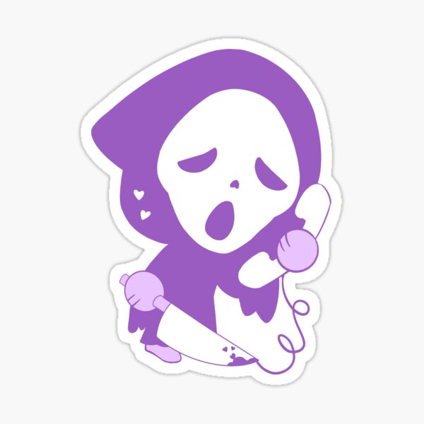 "Neon Slasher Ghostface Purple" Sticker for Sale by HappyWhip | Redbubble