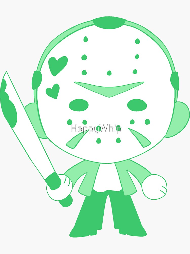 "Neon Slasher Jason" Sticker for Sale by HappyWhip | Redbubble