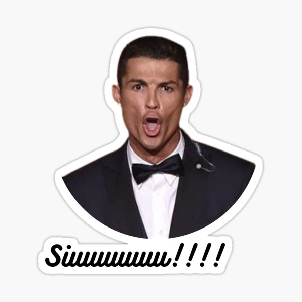"siuuu cristiano celebration stickers" Sticker for Sale by Elina4you ...
