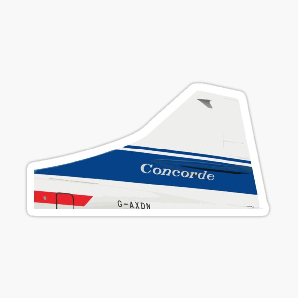"Concorde 101 G-AXDN" Sticker by Speedbirddesign | Redbubble