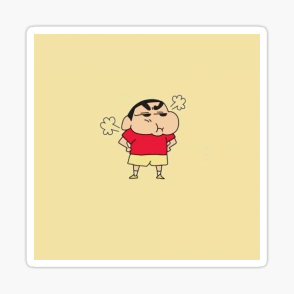 "Angry Shinchan" Sticker for Sale by MayVini | Redbubble