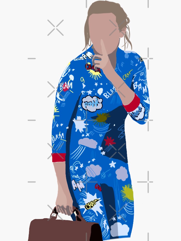 "Killing Eve - Villanelle - superhero pajamas cartoon shh " Sticker by ...