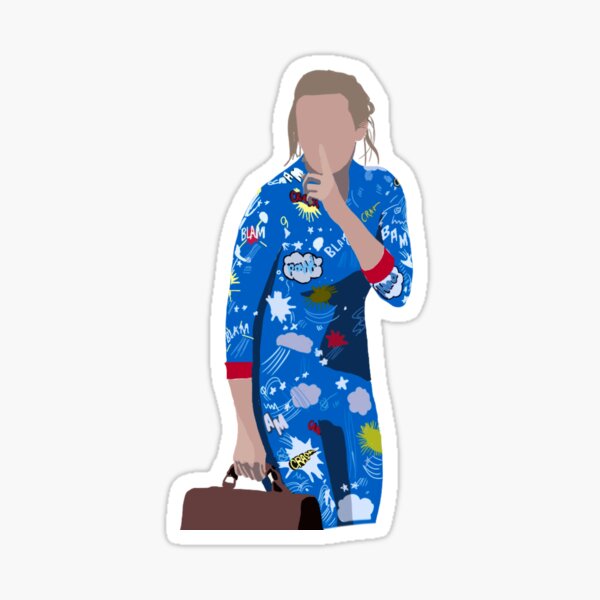 "Killing Eve - Villanelle - superhero pajamas cartoon shh " Sticker by ...