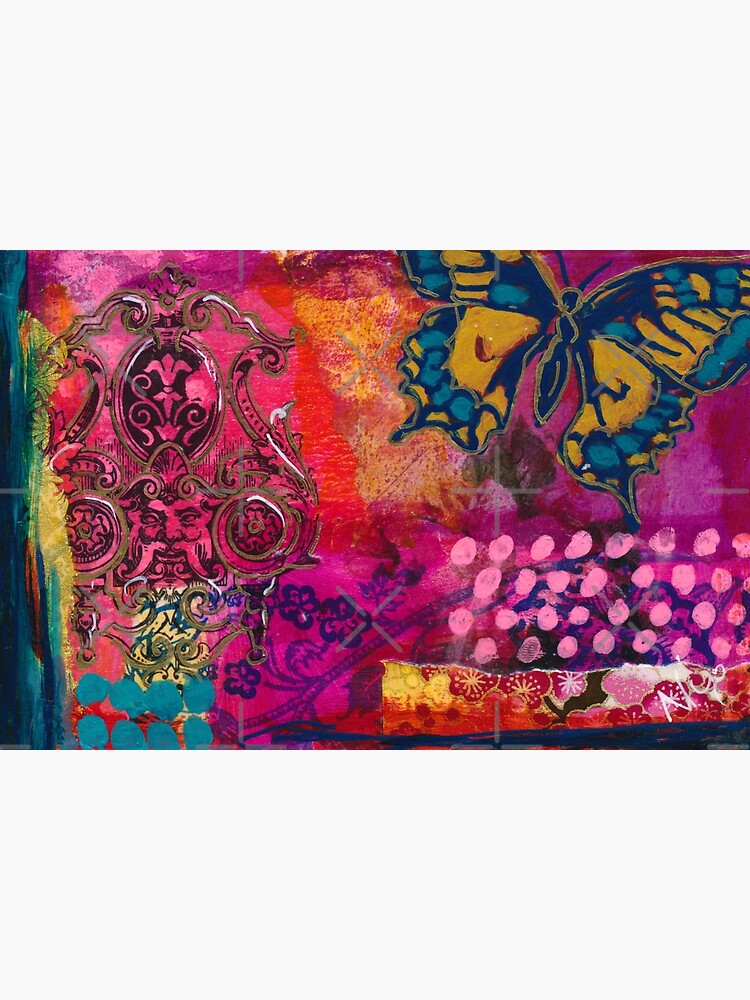 "Pink butterfly collage" Poster for Sale by Nixpaints | Redbubble