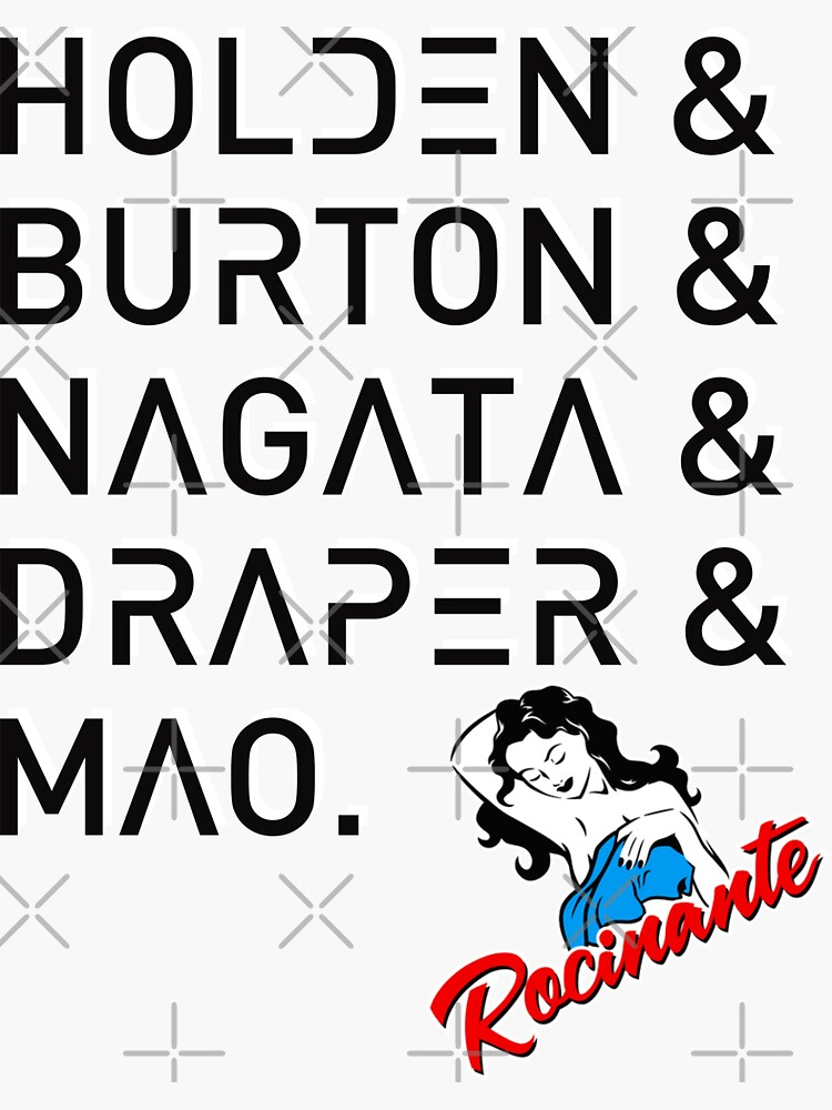 "Rocinante New Crew With Pin Up " Sticker for Sale by ecdato | Redbubble