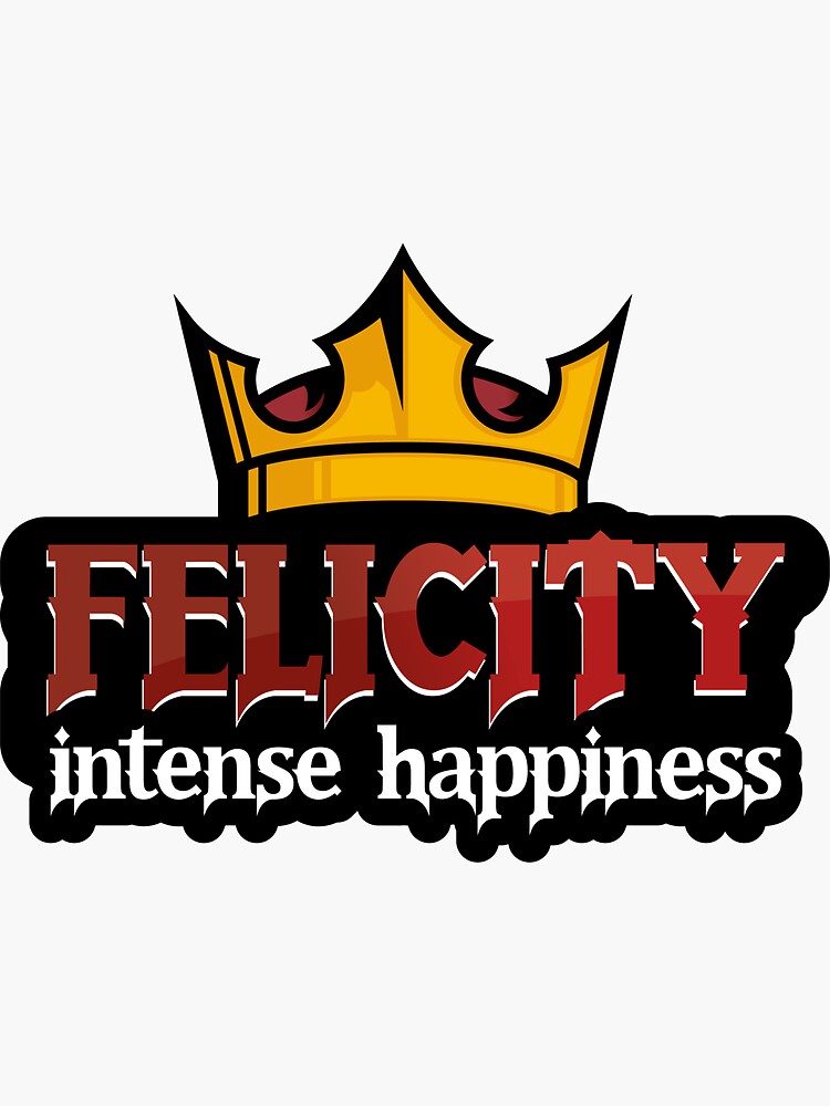 "Felicity " Sticker for Sale by pixelscave | Redbubble