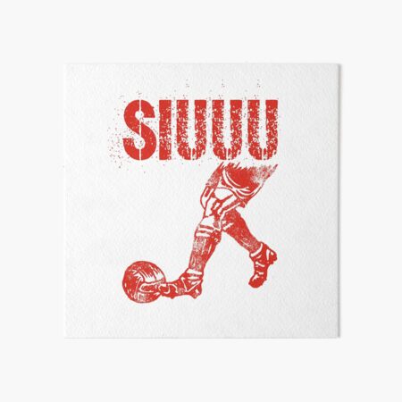 "Siuuu red design for CR7 fans" Art Board Print by danmsimi | Redbubble