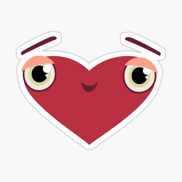 "The face of a heart that smiles" Sticker for Sale by ZoiUaArt | Redbubble