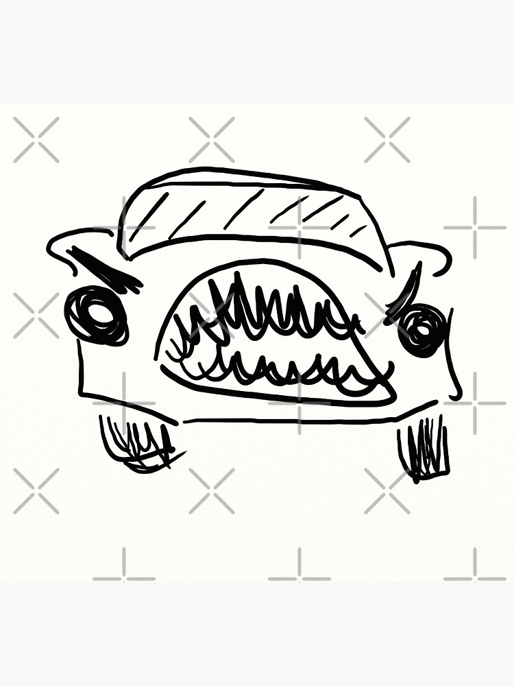"Angry Car" Sticker for Sale by MinimalMonsters | Redbubble